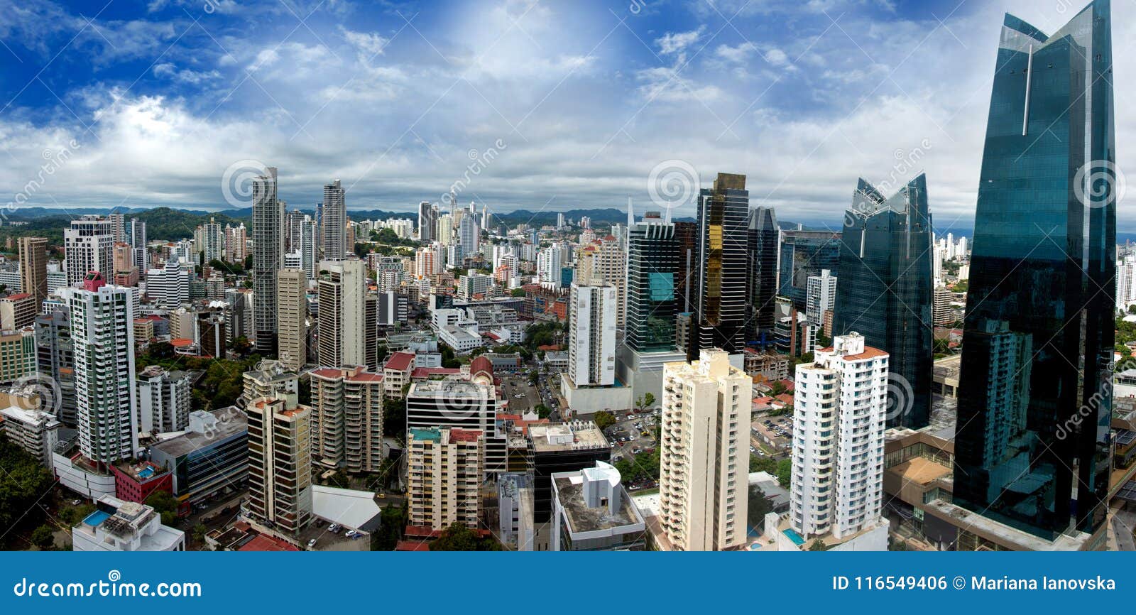 Panoramic View of Panama City Skyline Editorial Photo - Image of ...