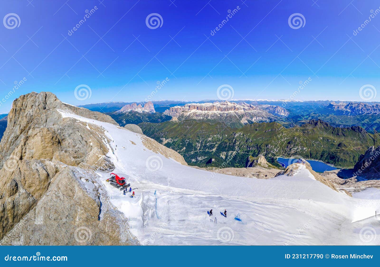 02_Wide Panorama from Punta Rocca / 3265 M / of the Marmolada Array ...
