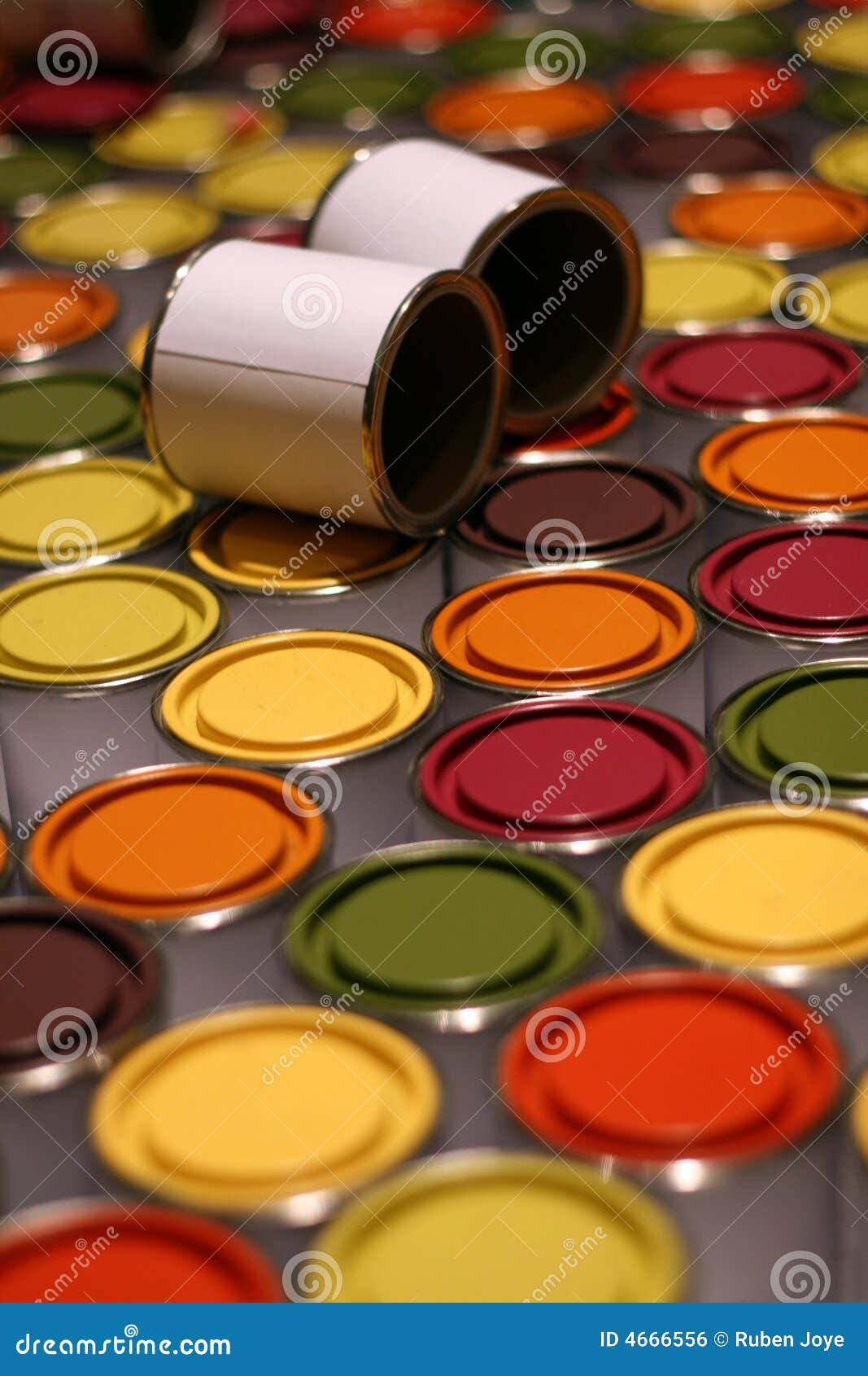 Wide range of paint cans stock photo. Image of colored - 4666556