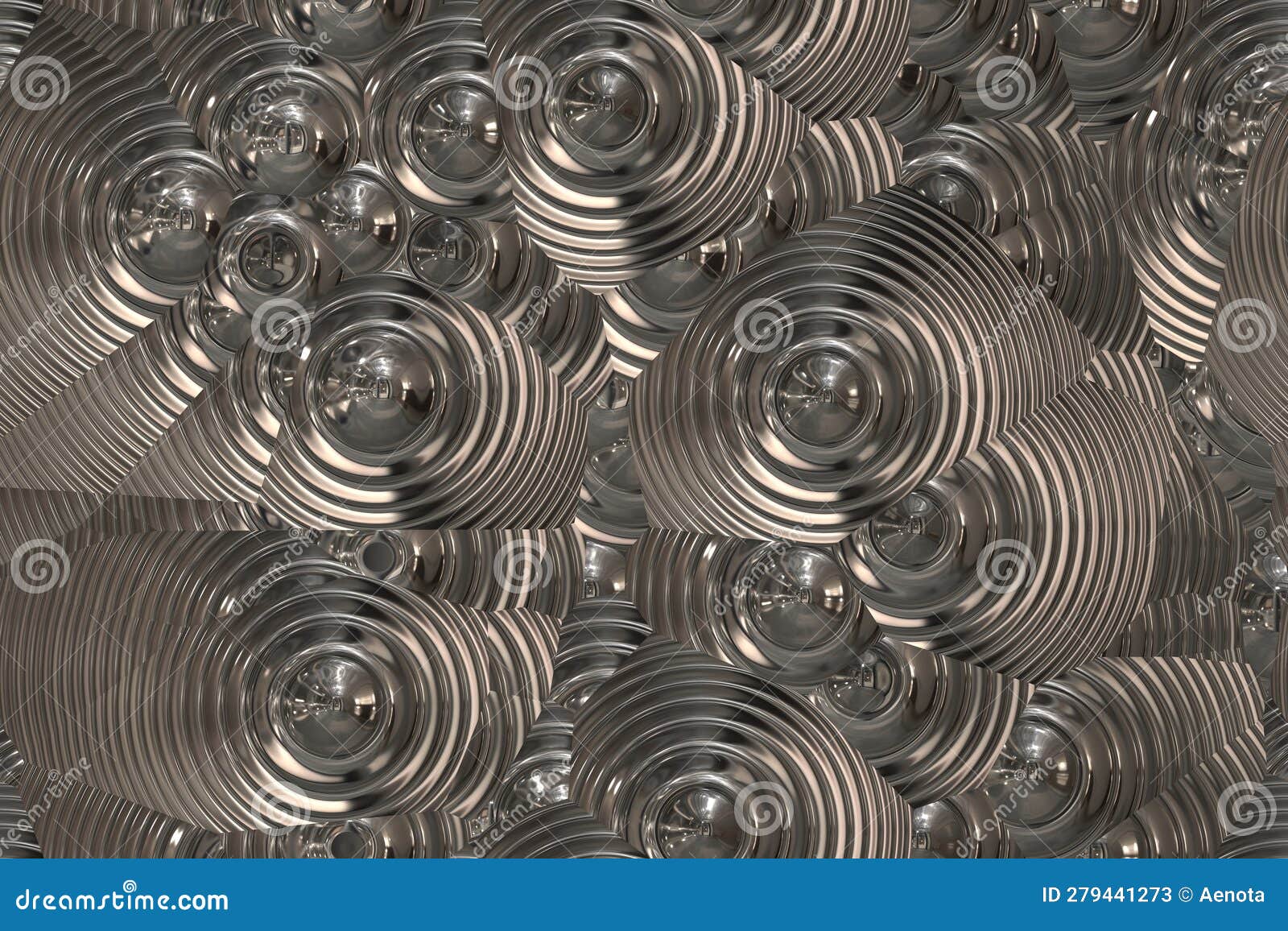 Wide Repeating Absract Metal Bubble Background Stock Illustration ...