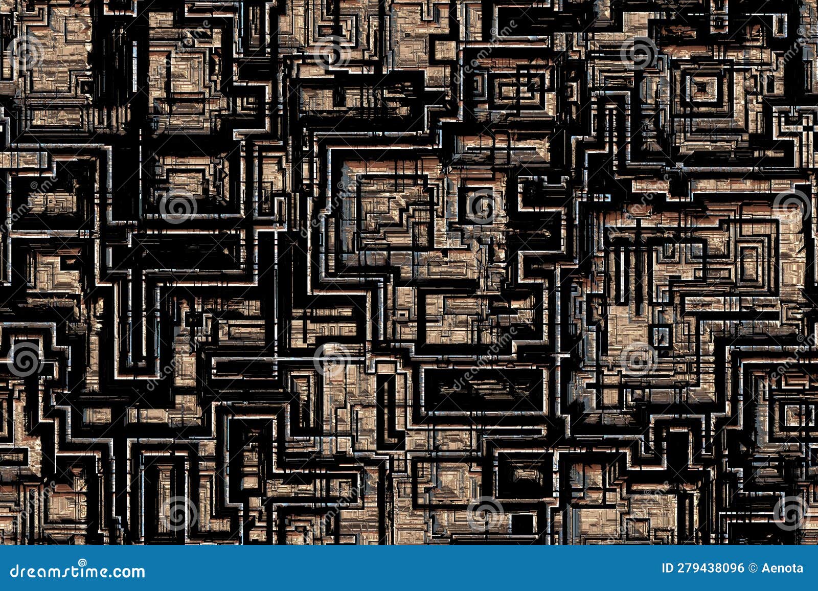 Wide Repeating Abstract High Tech Background Stock Illustration ...