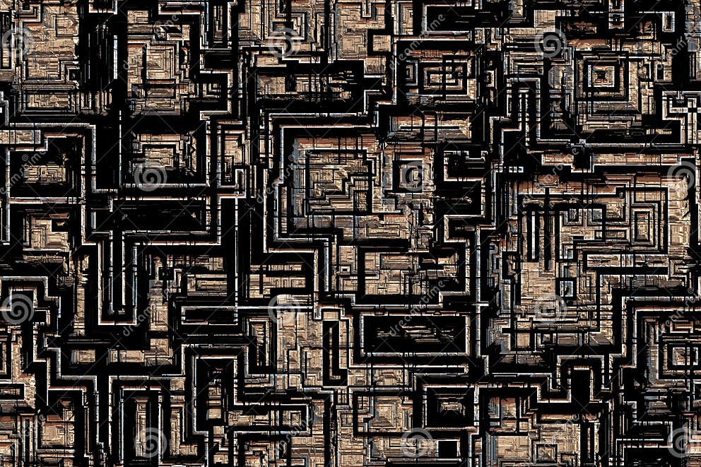 Wide Repeating Abstract High Tech Background Stock Illustration ...