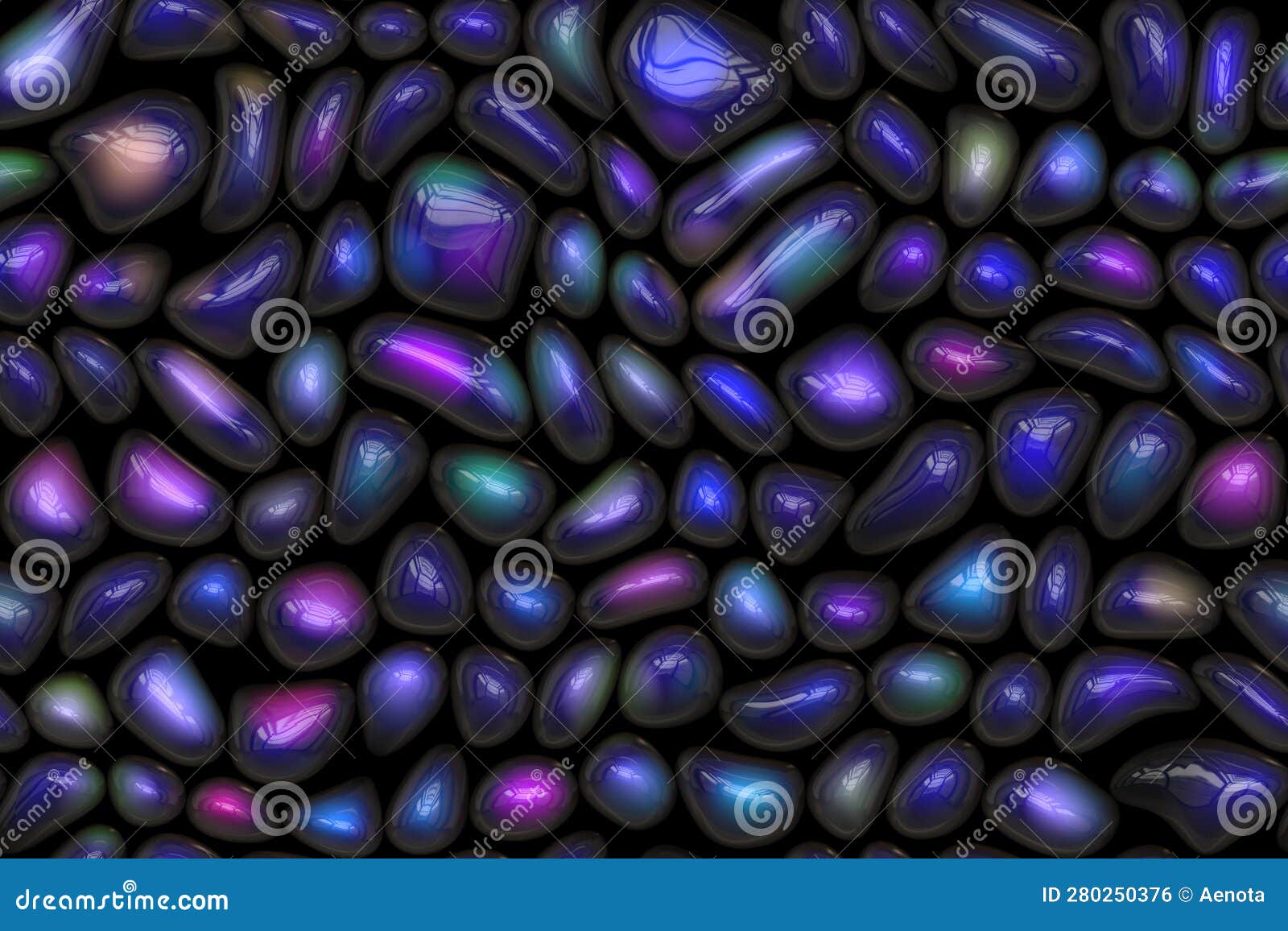 Wide Repeating Semiprecious Pebble Background Stock Illustration ...