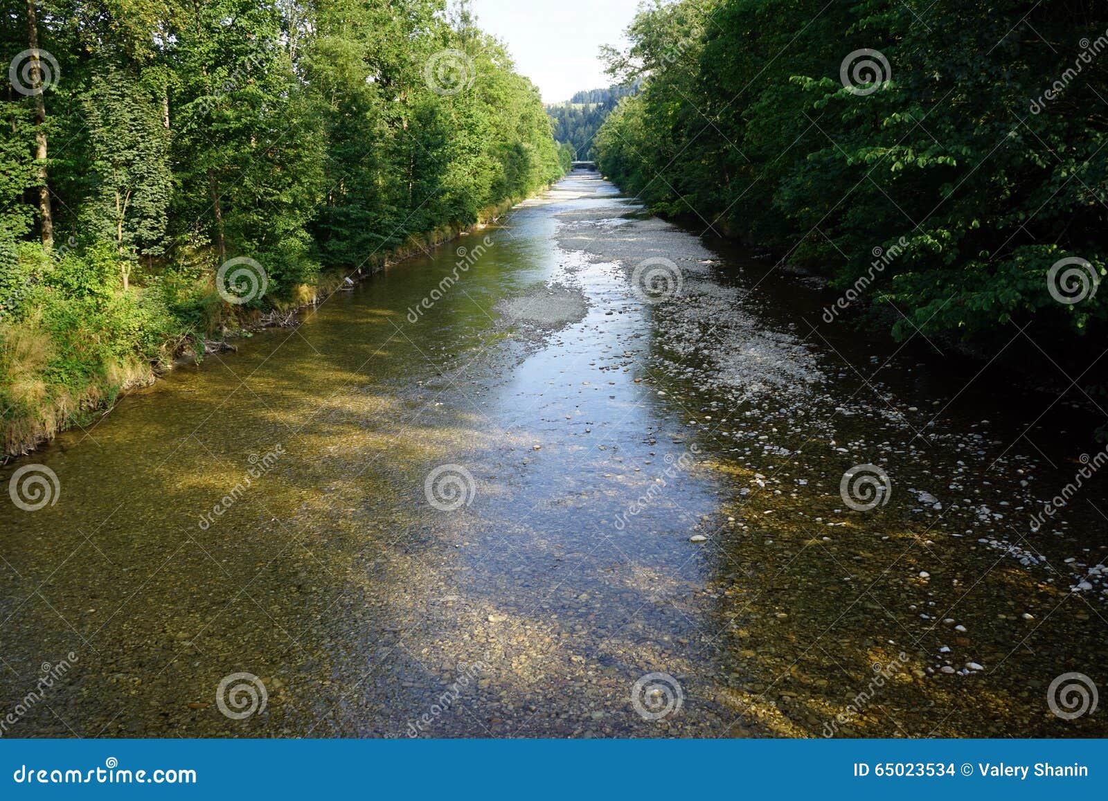 Wide river stock photo. Image of sunny, rock, grass, leaves - 65023534
