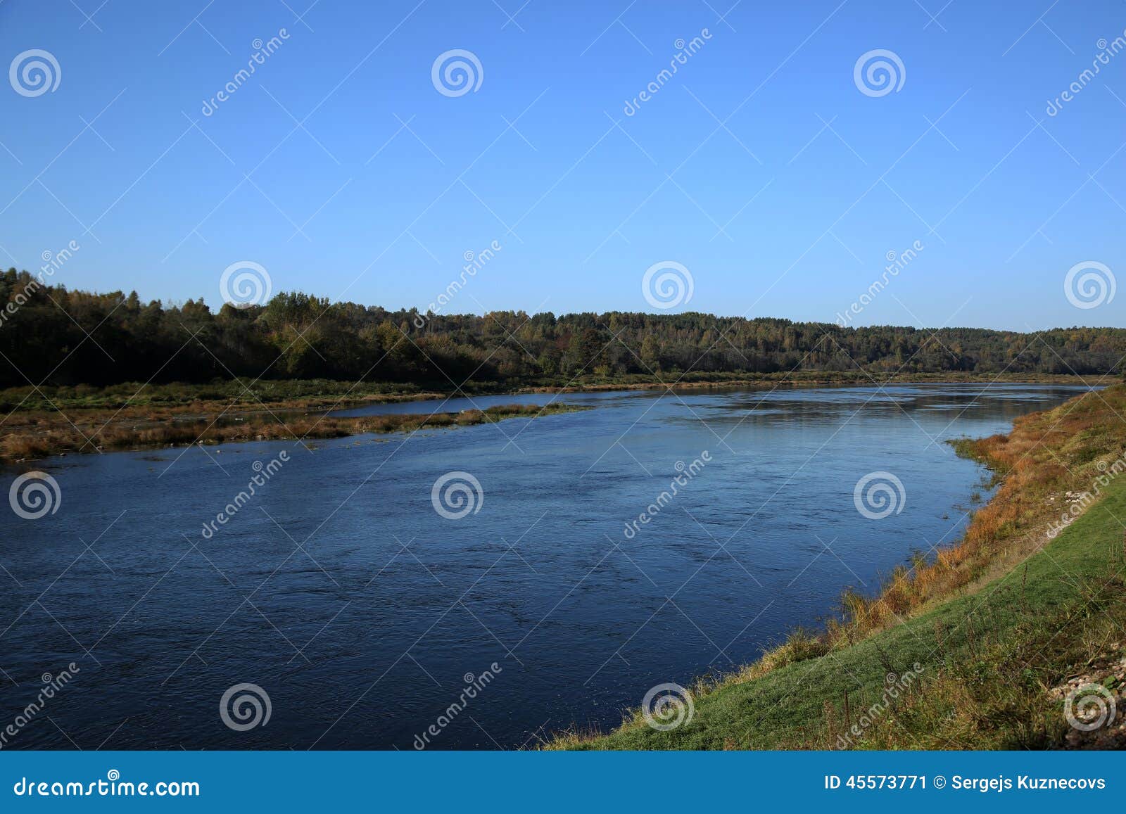 Wide river stock image. Image of ecology, landscape, weather - 45573771