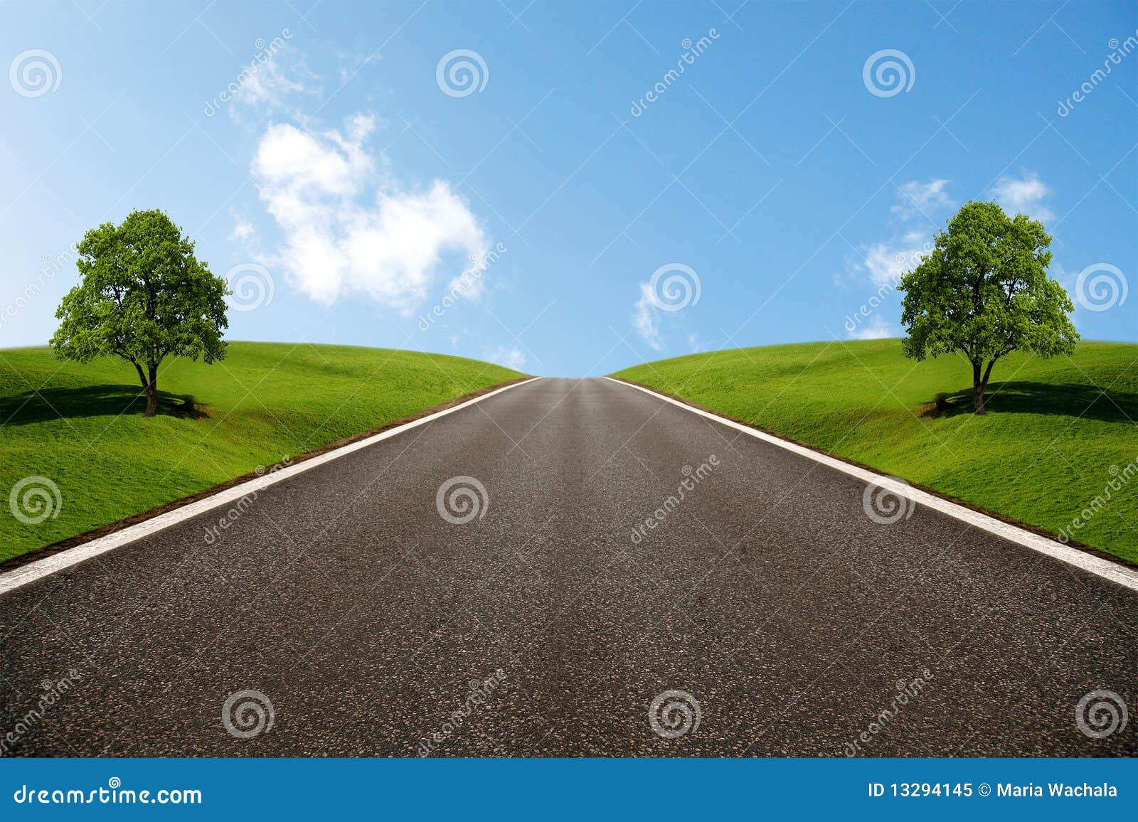 Wide Road stock image. Image of open, field, scene, line - 13294145