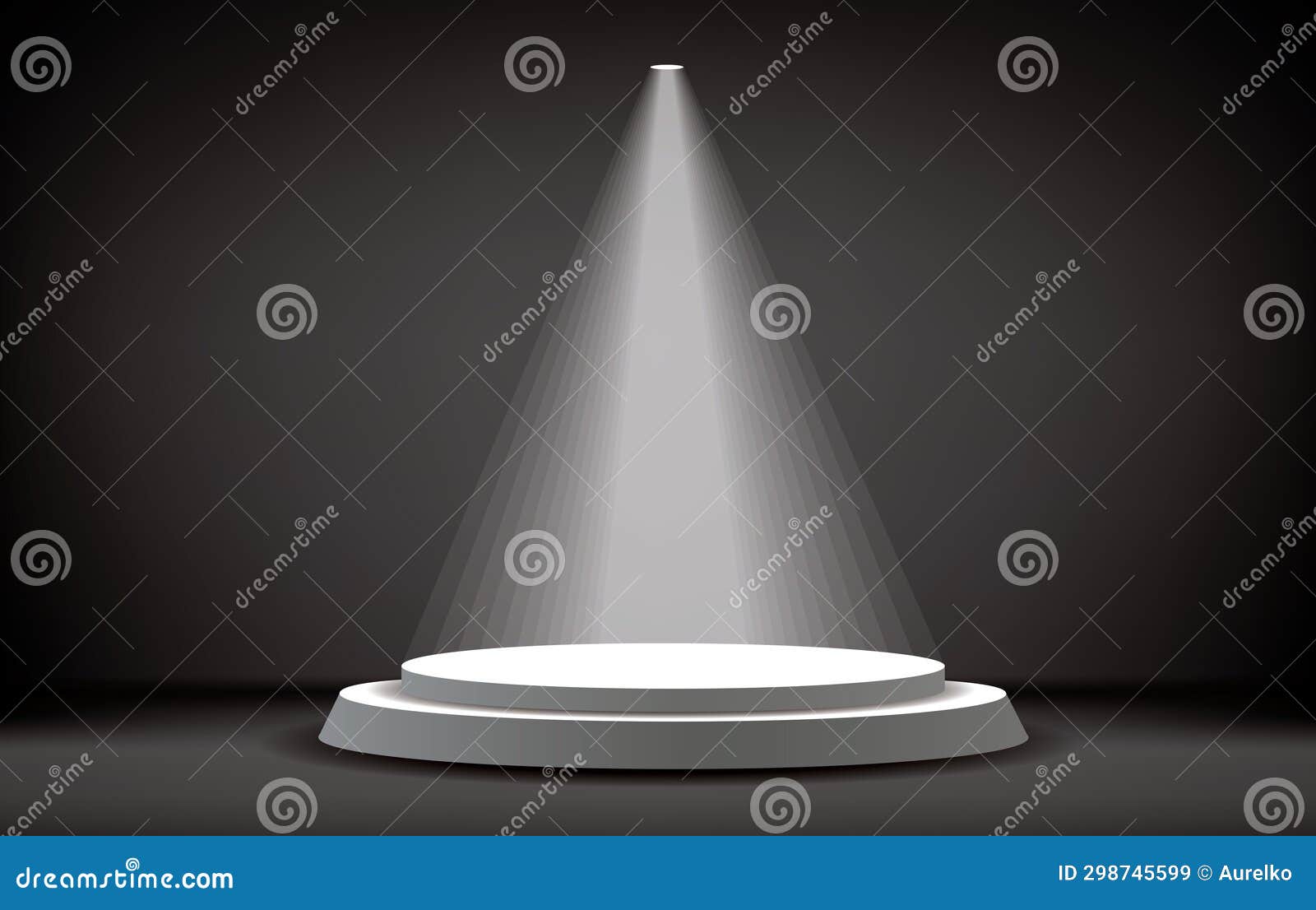 Podium in wide dark stock vector. Illustration of disc - 298745599