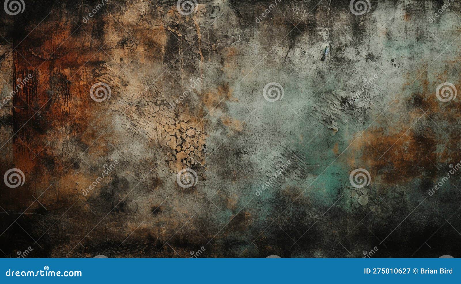Wide Rust Textured Banner Background Generative AI Stock Illustration ...