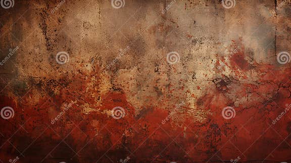 Wide Rust Textured Banner Background Generative AI Stock Illustration ...