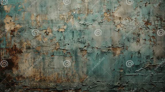 Wide Rust Textured Banner Background Generative AI Stock Illustration ...