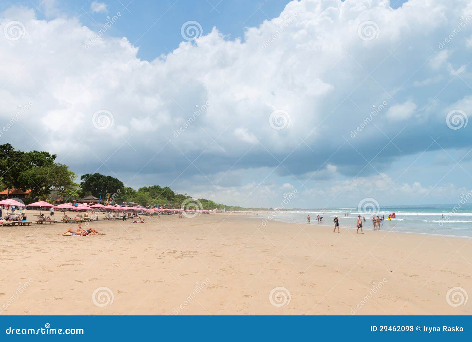 Wide sand beach in Bali editorial stock photo. Image of island - 29462098