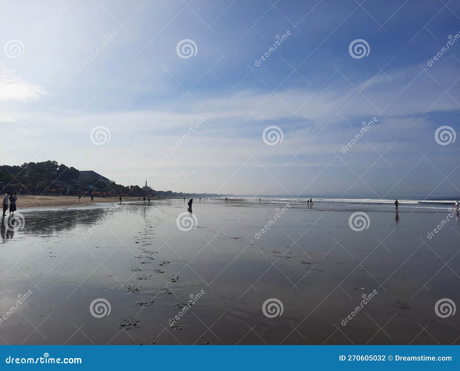 The Wide Sandy Beach of Bali in Seminyak Stock Photo - Image of beach ...
