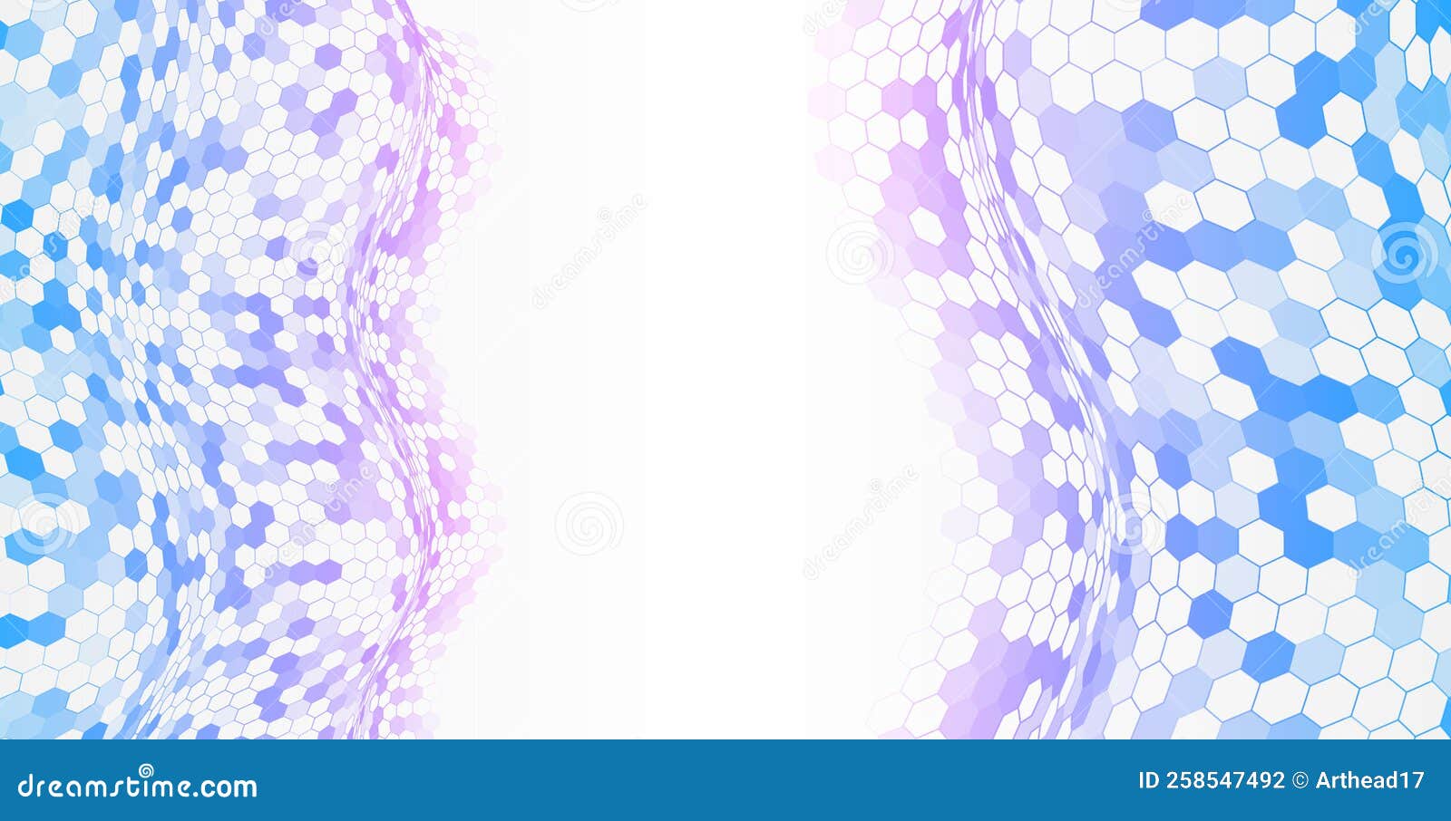 Wide Sci Fi Template with Polygons. Abstract Hexagons Science on the ...