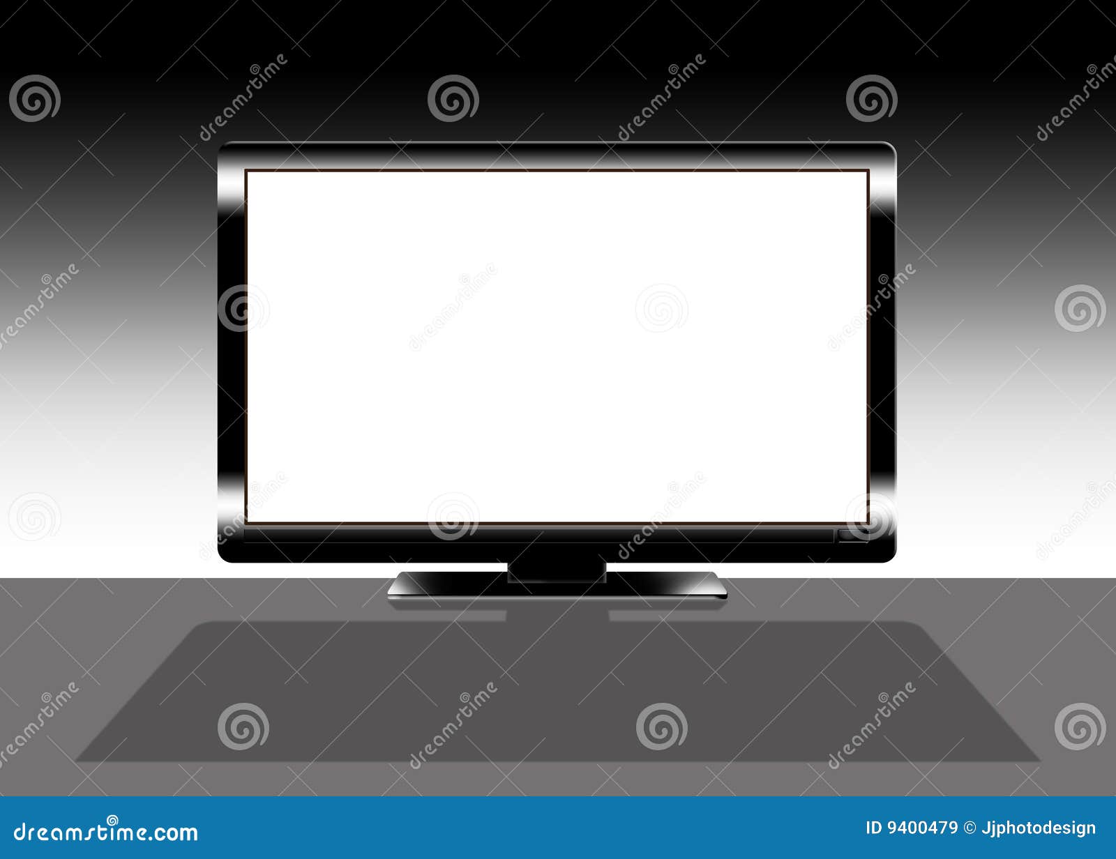 Wide Screen Display 01 - White on Black+White Stock Illustration ...
