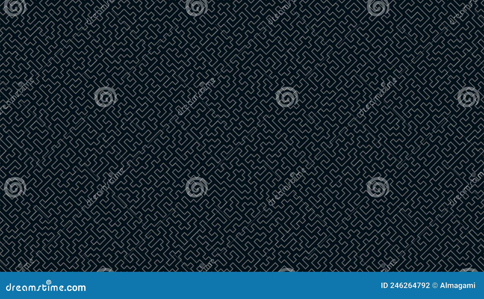 Wide Screen Labyrinth Line Art Seamless Pattern Stock Vector ...