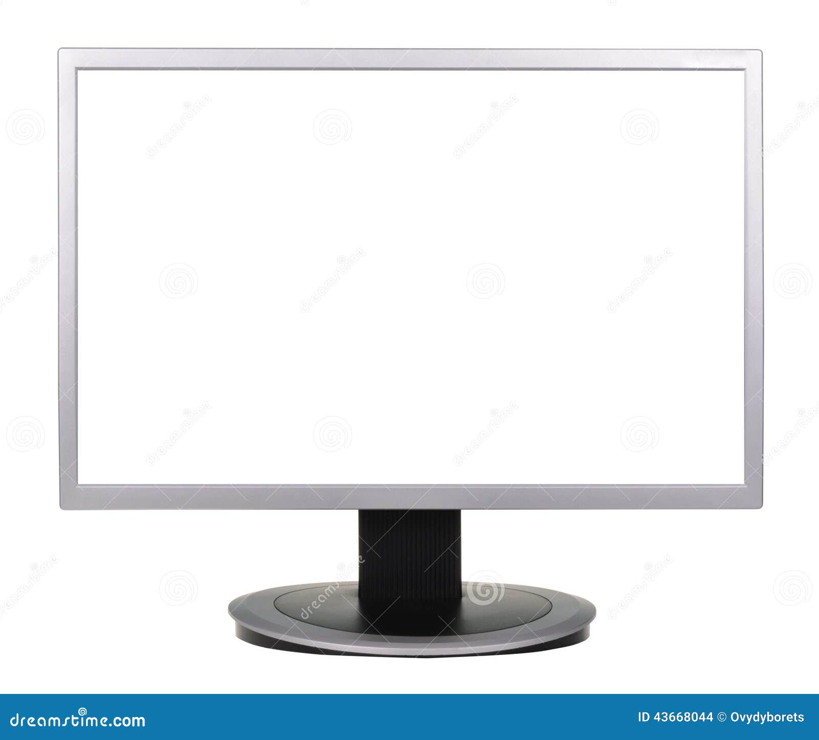 Wide Screen TV Isolated on a White Stock Photo - Image of device ...