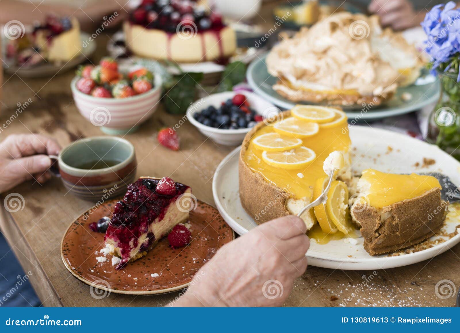 A Wide Selection of Desserts on a Table Stock Image - Image of catering ...