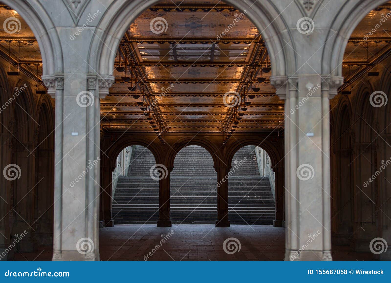 Wide Shot of Arches and Columns Stock Photo - Image of history ...