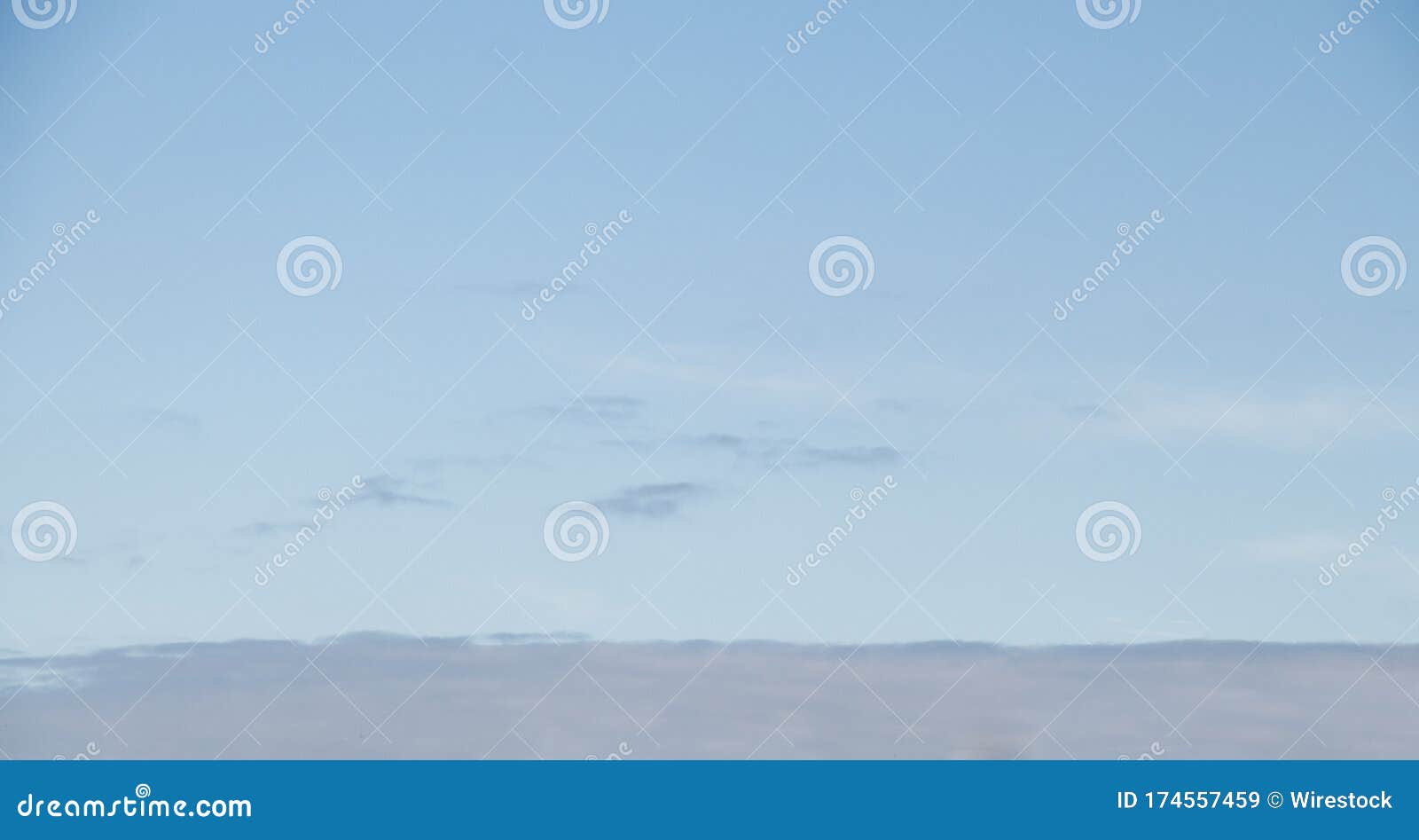 Wide Shot of a Blue Sky with Fading Clouds on a Cool Day Stock Image ...