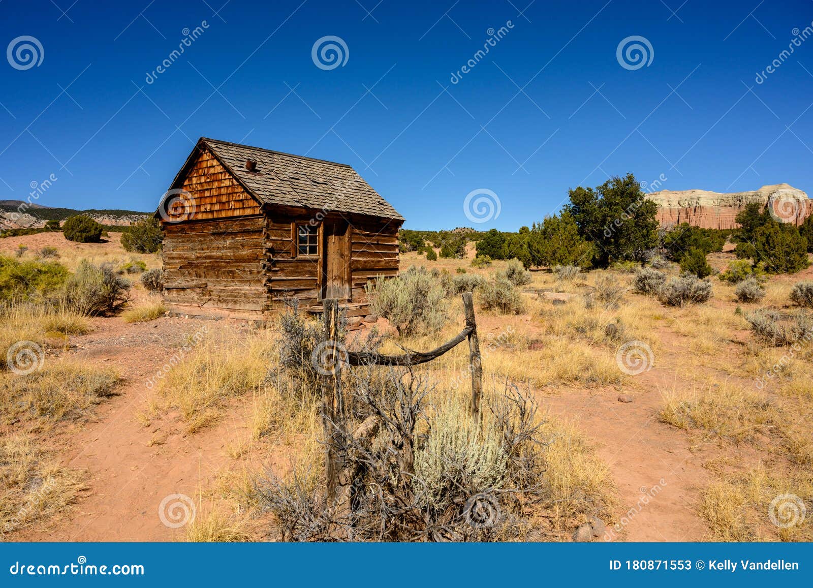 Wide Shot of Morrell Line Cabin Stock Image - Image of rustic, roof ...