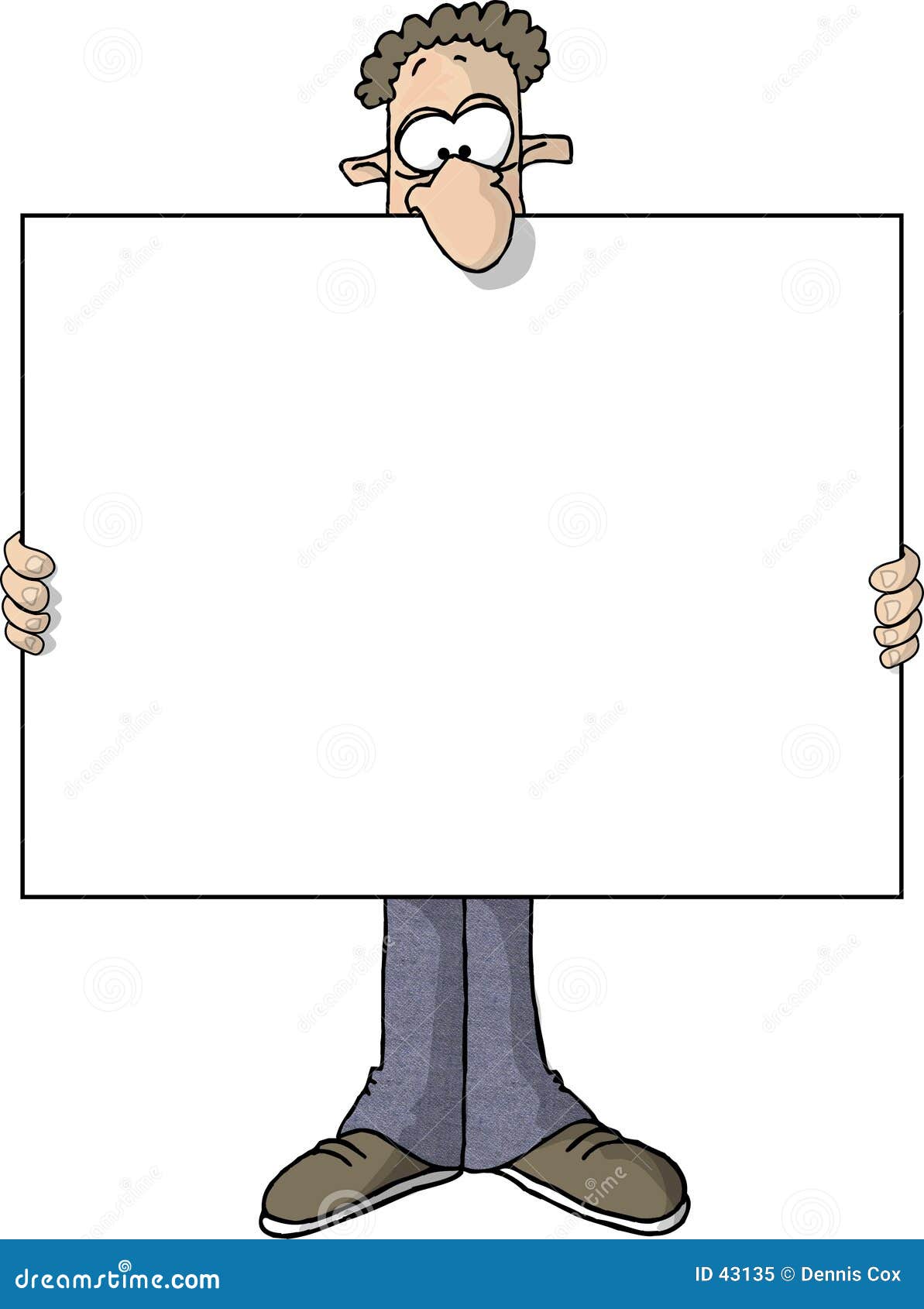 Wide sign man stock illustration. Illustration of male, cartoon - 43135
