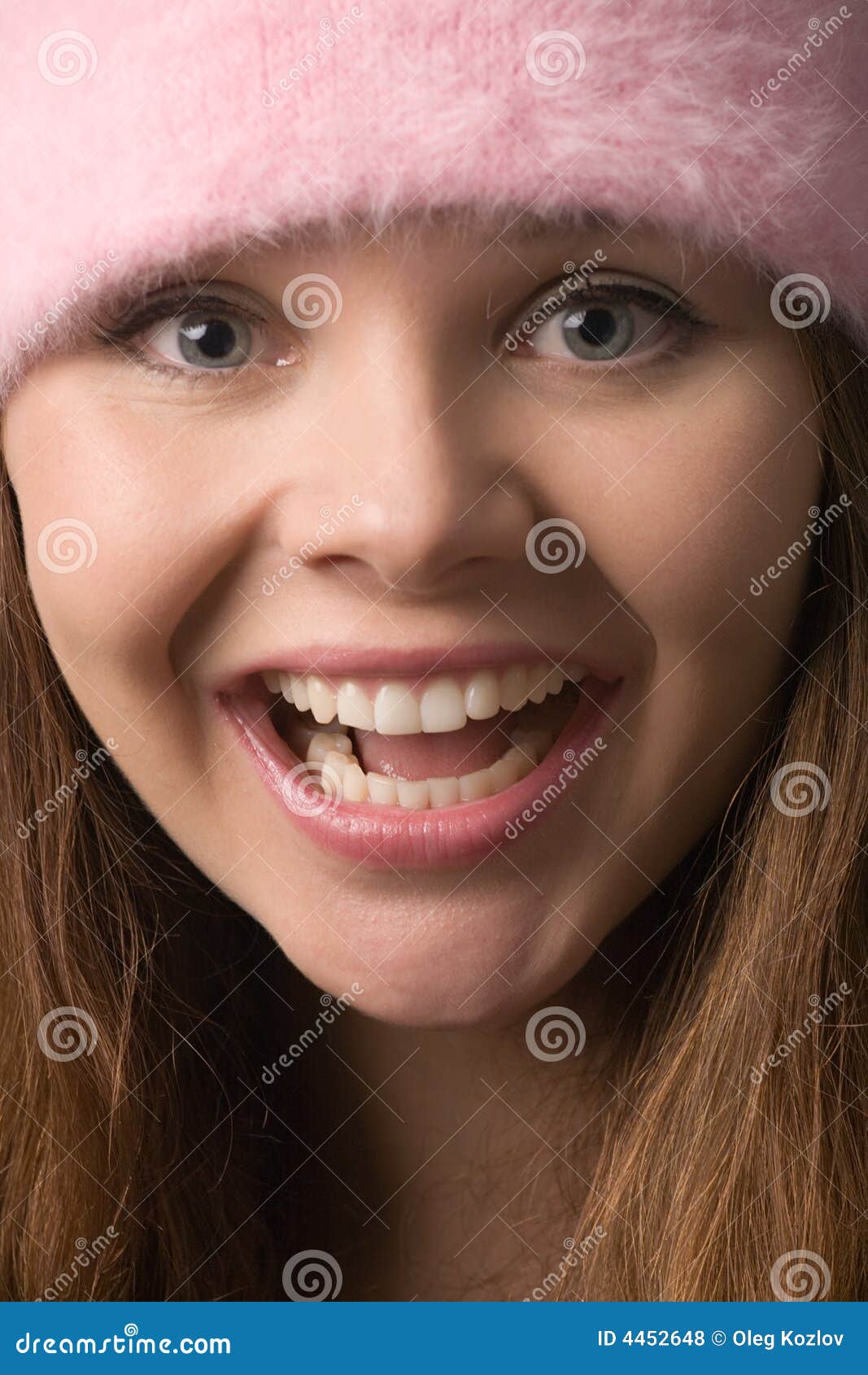 Wide smile stock photo. Image of long, caucasian, pink - 4452648