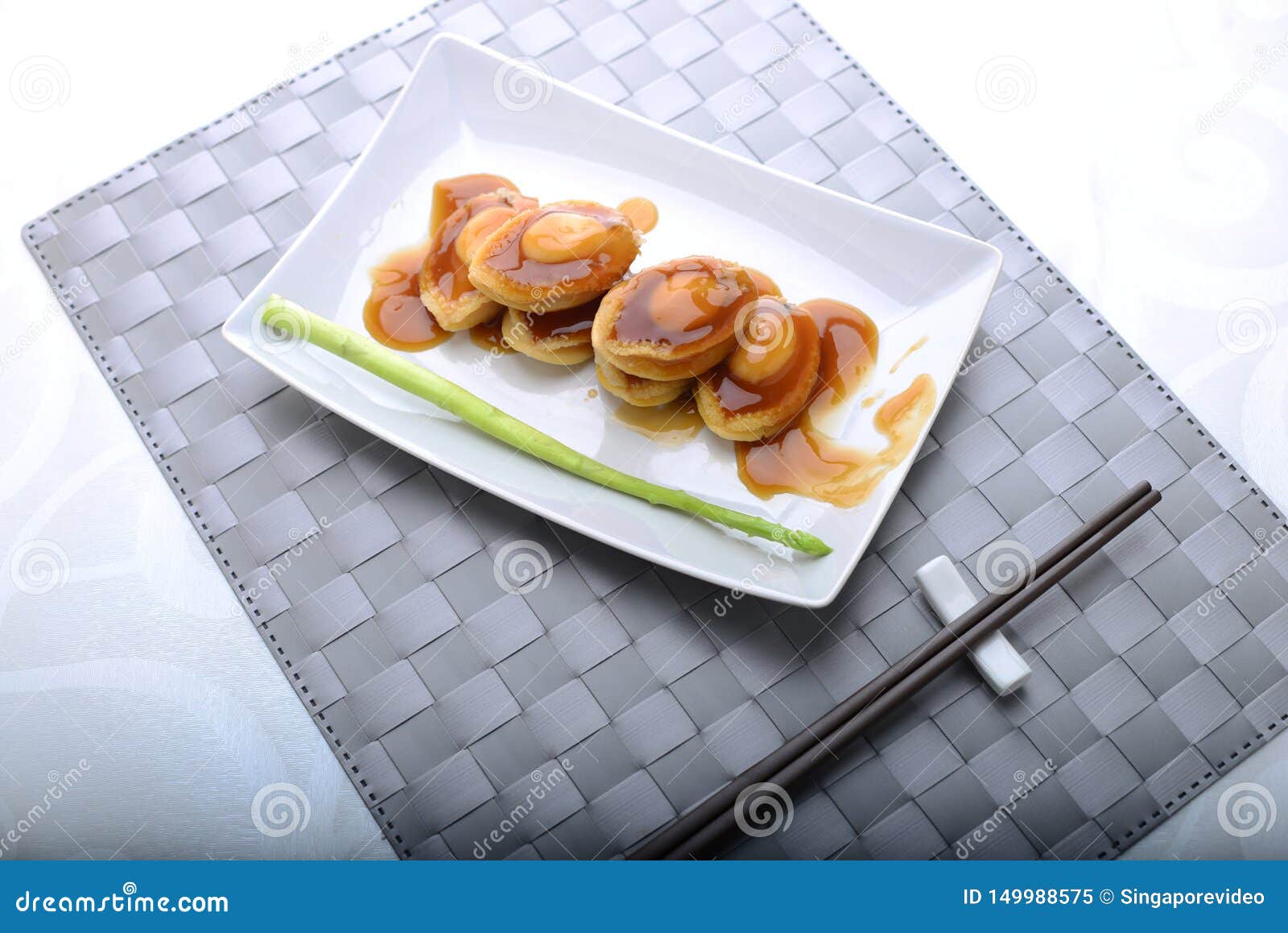 Wide Spread of Abalone Servings in a Fine Dining Setting Stock Image ...
