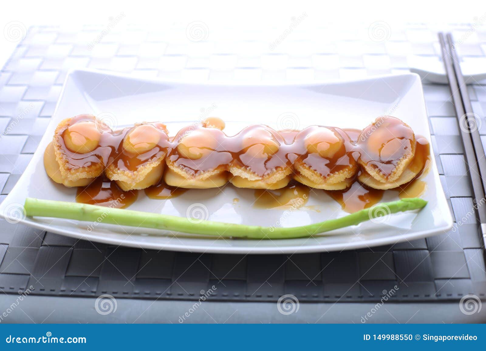 Wide Spread of Abalone Servings in a Fine Dining Setting Stock Photo ...