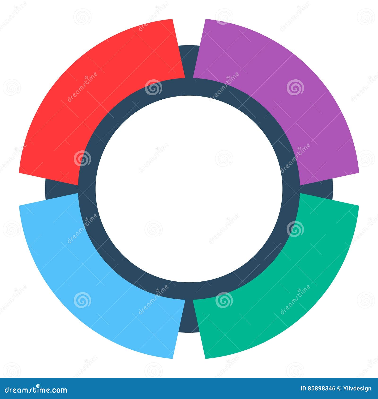 Wide Striped Circle Icon, Flat Style Stock Vector - Illustration of ...