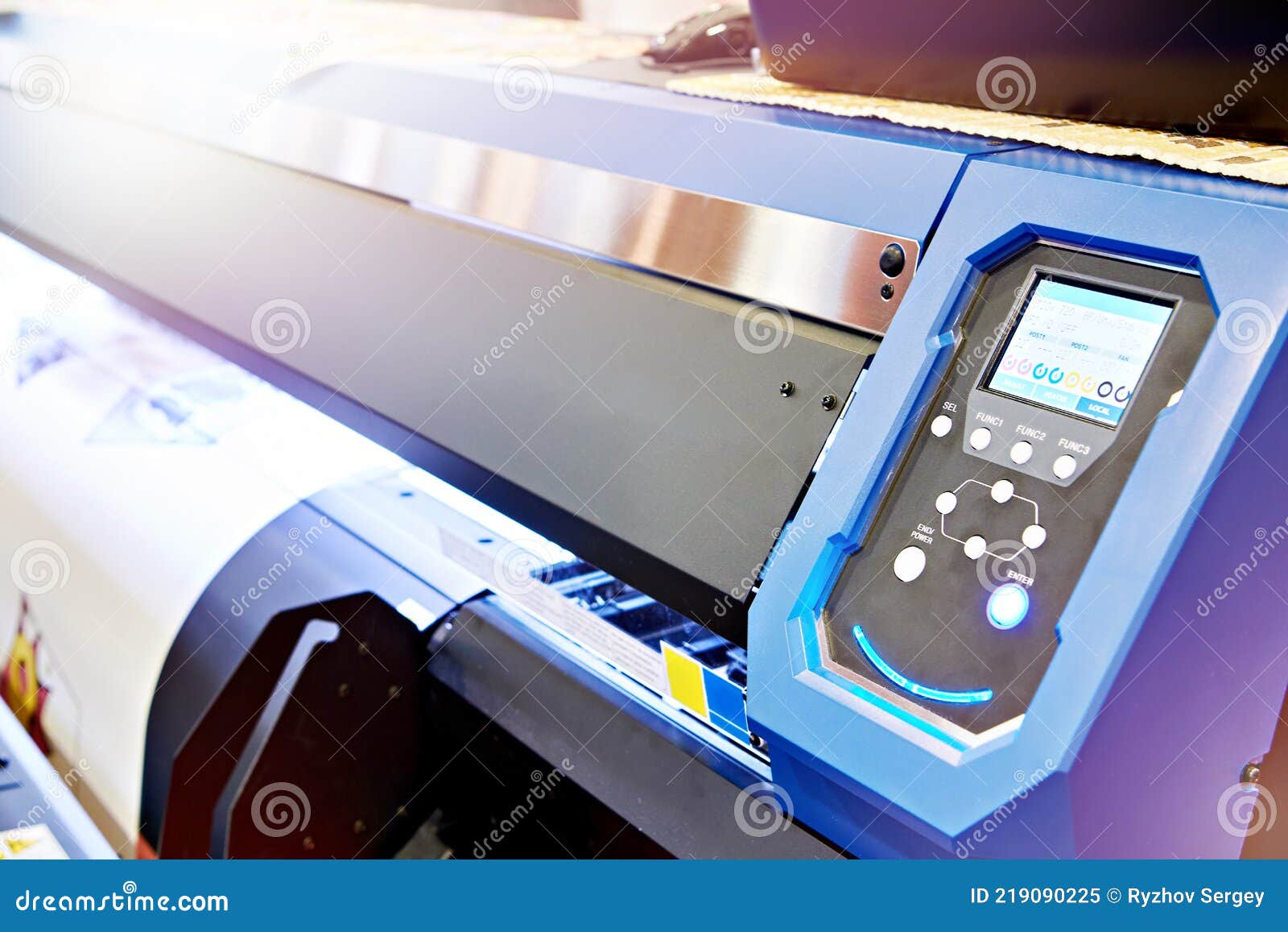 Wide Sublimation Transfer Printer Stock Image - Image of computer ...