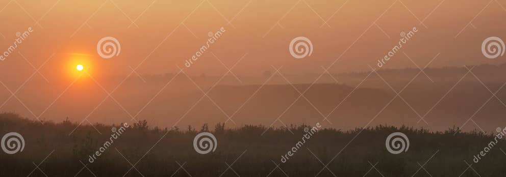 Wide sunrise panorama stock photo. Image of beautiful - 26584032