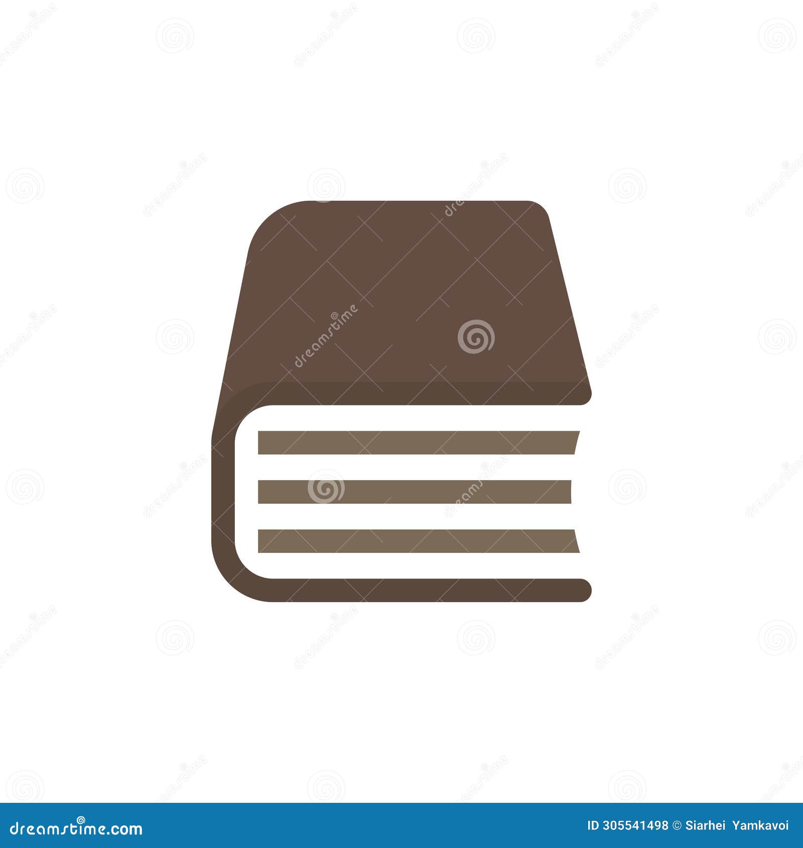 Wide Thick Closed Book. Vector Logo and Icon Stock Vector ...