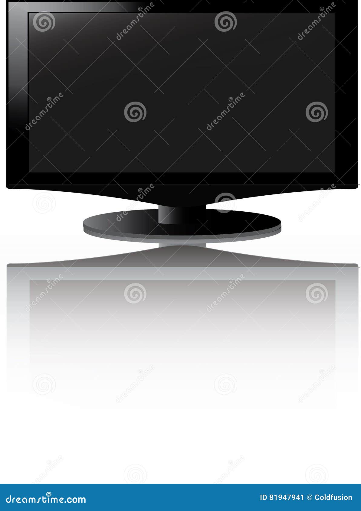 Wide TV set stock vector. Illustration of panel, cinema - 81947941