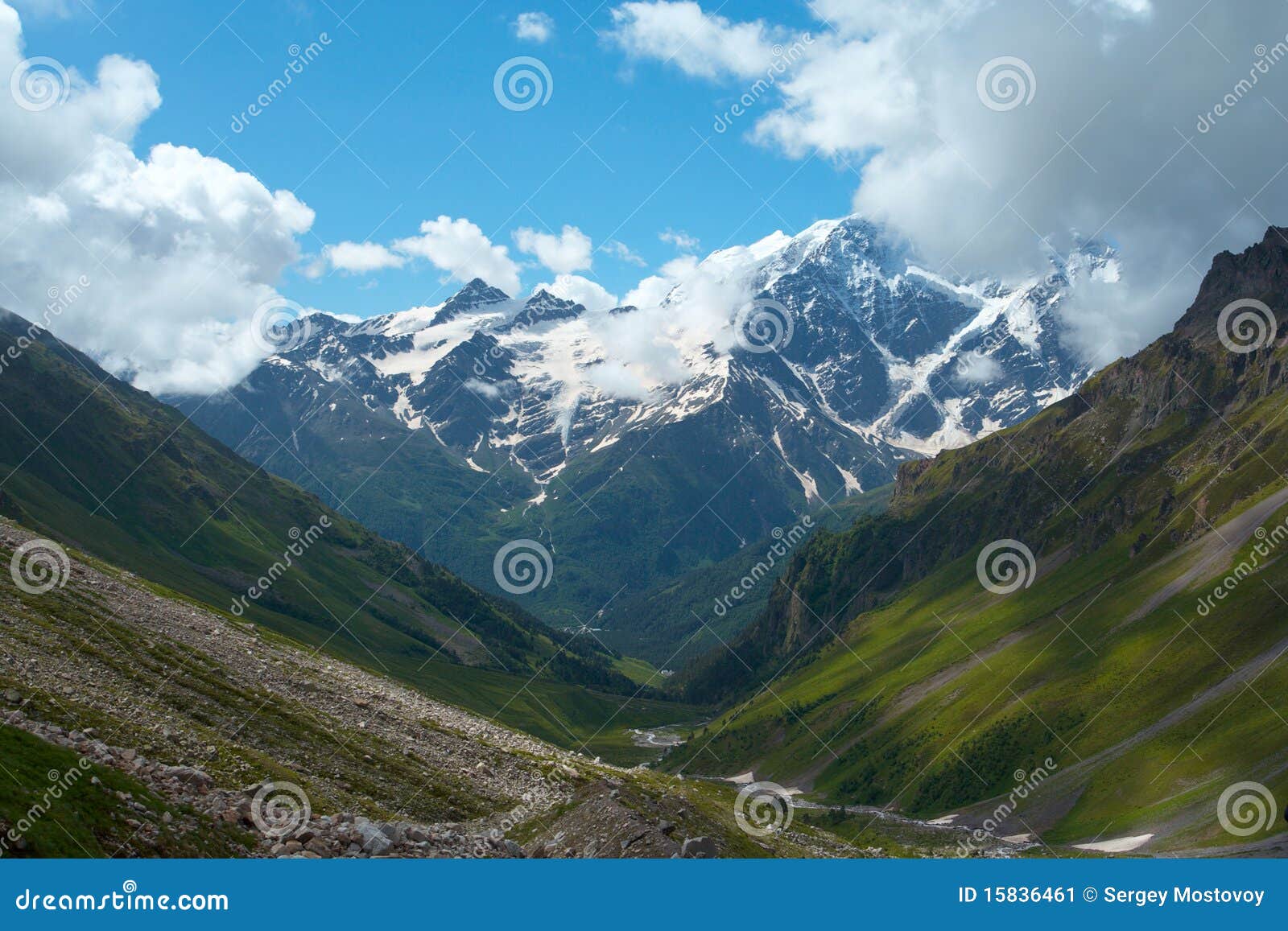 Wide valley stock image. Image of outdoor, rocks, prielbrusye - 15836461