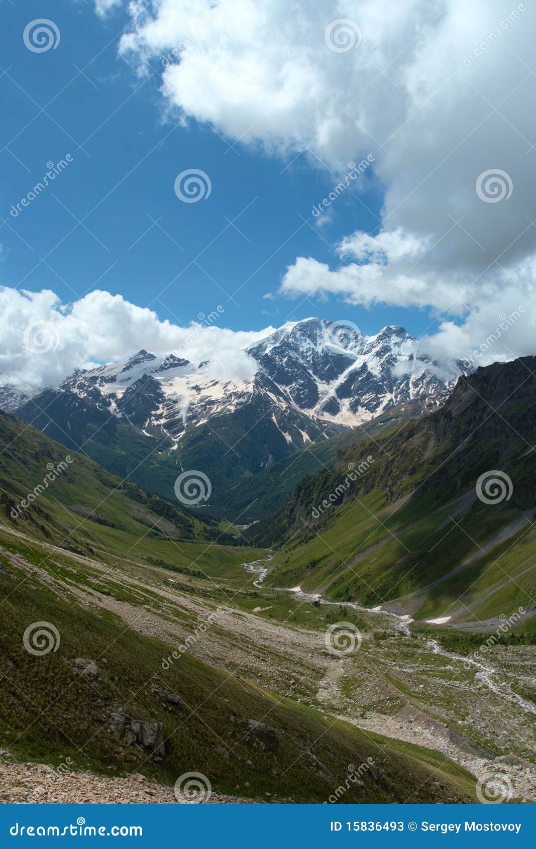 Wide valley stock image. Image of green, water, range - 15836493
