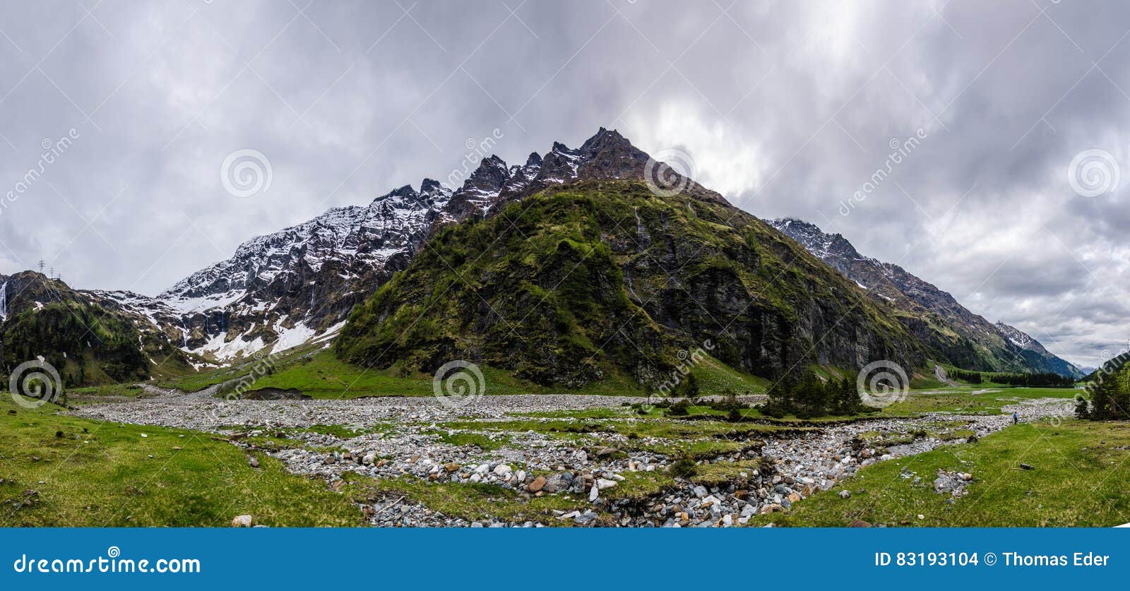 Wide Valley with Mountains Panorama Stock Photo - Image of heaven ...