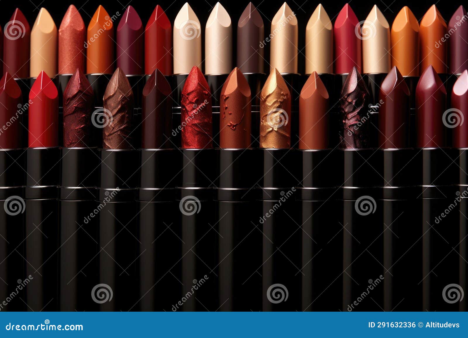 Wide Variety of Lipstick Shades Lined Side by Side Stock Photo - Image ...
