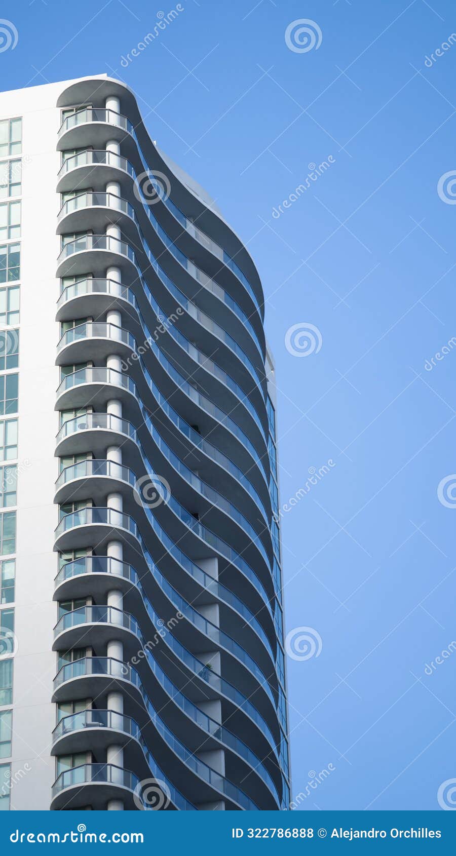 Wide Vertical Shot of Building with Half of it in Shot and Half of the ...