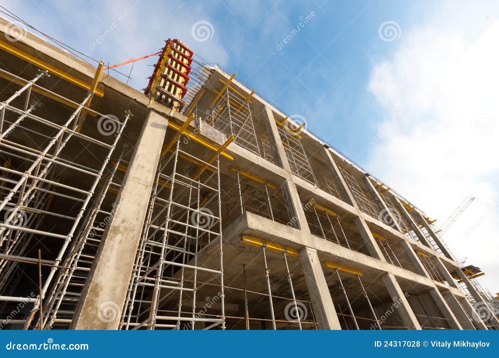 Wide View of Building Under Construction Stock Photo - Image of ...