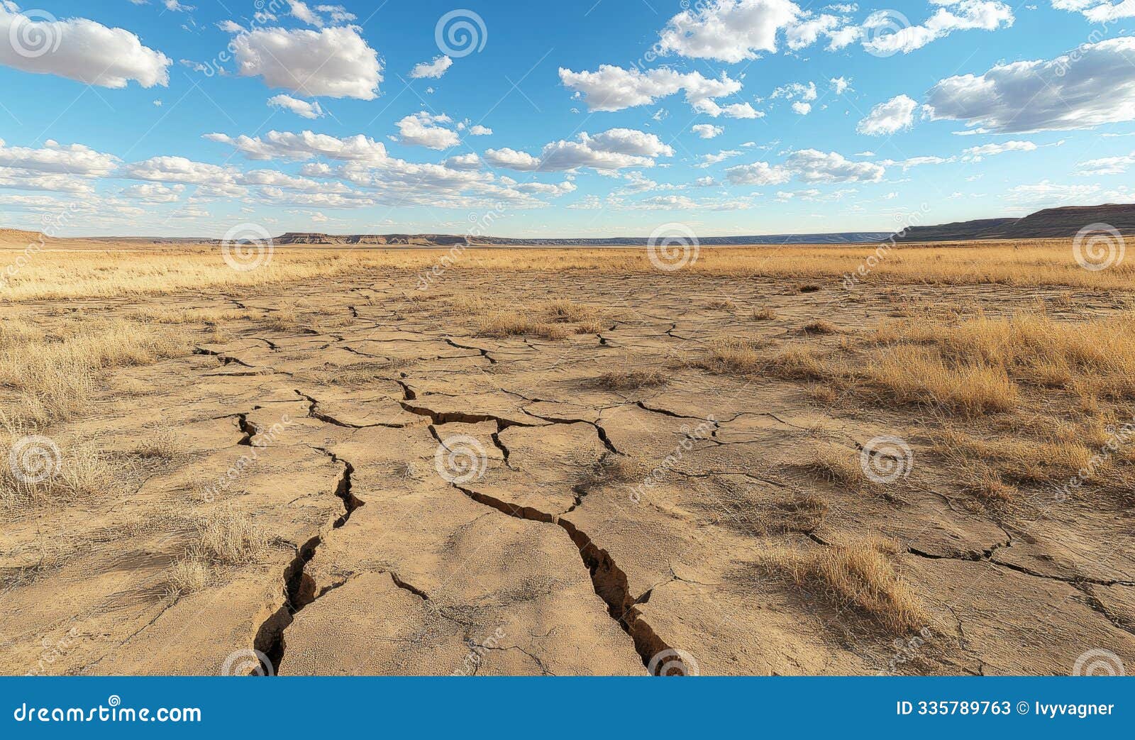 Wide View of a Drought-affected Landscape Stock Image - Image of barren ...