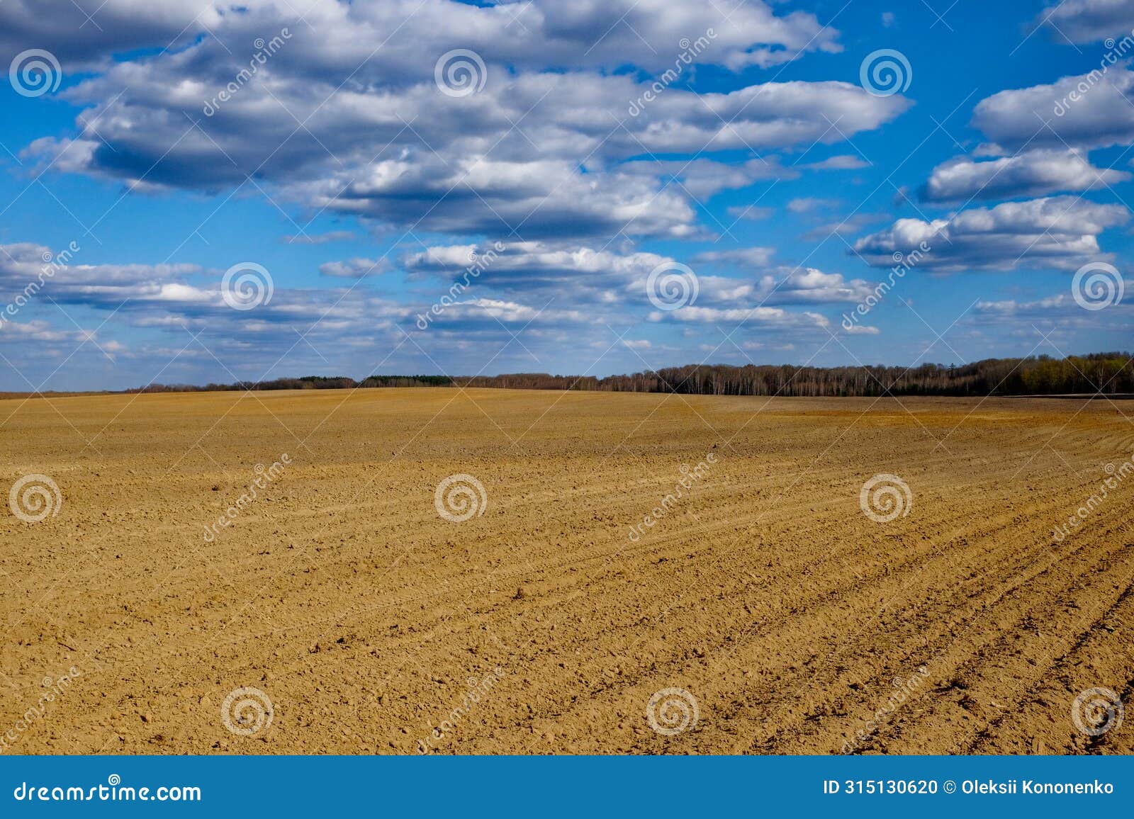 Wide View of an Empty Farmland and the Horizon Stock Photo - Image of ...