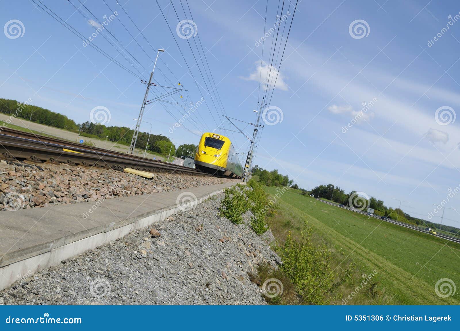 Wide View of High-speed Train Stock Photo - Image of transport ...