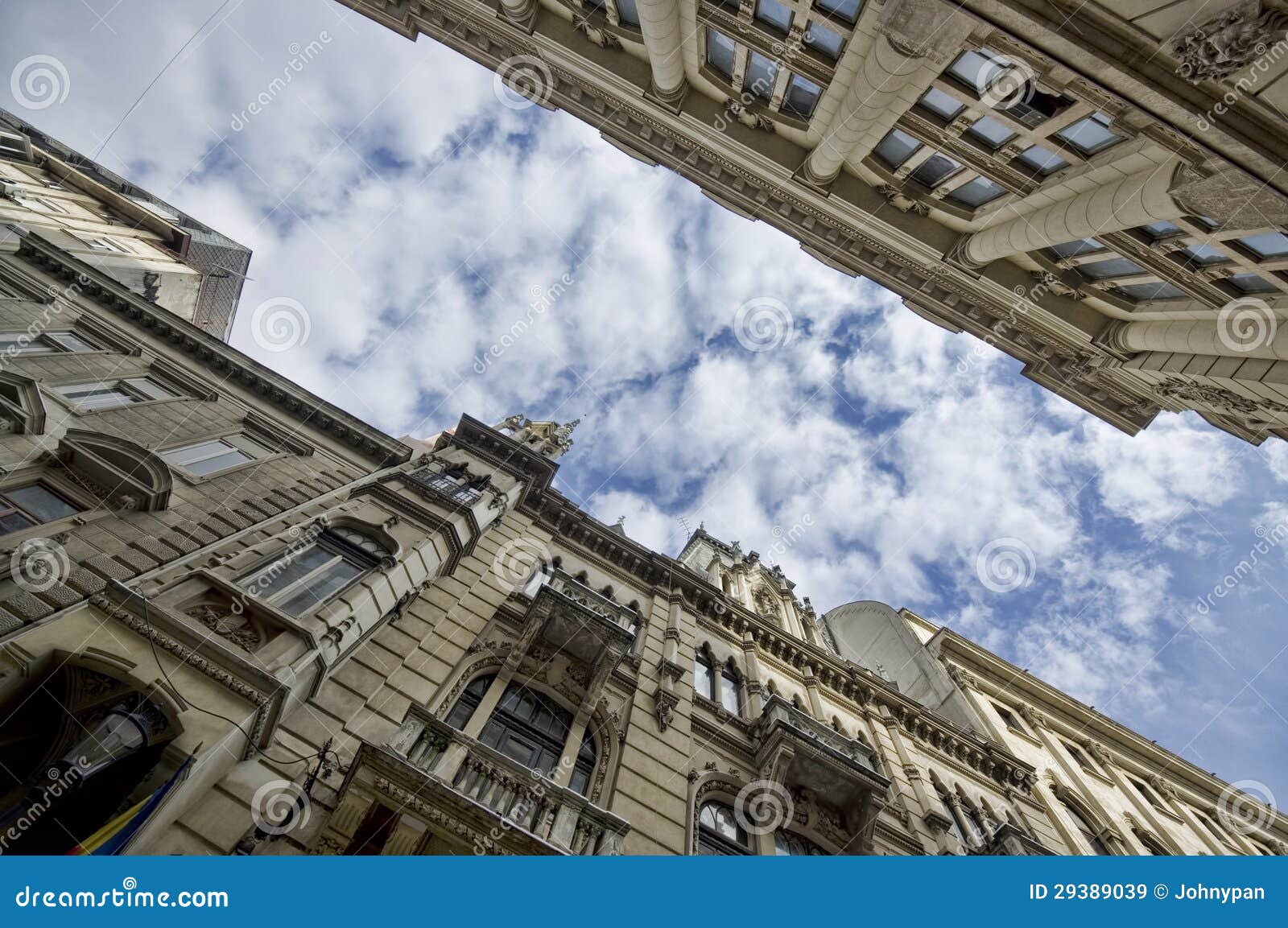 Wide view of old buildings stock image. Image of lipscani - 29389039