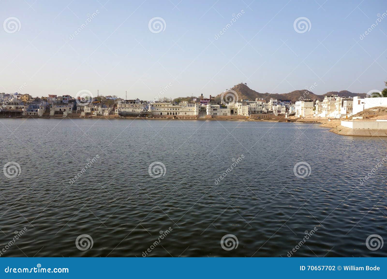 Wide View of Pushkar Lake 3 Stock Photo - Image of savitri, western ...
