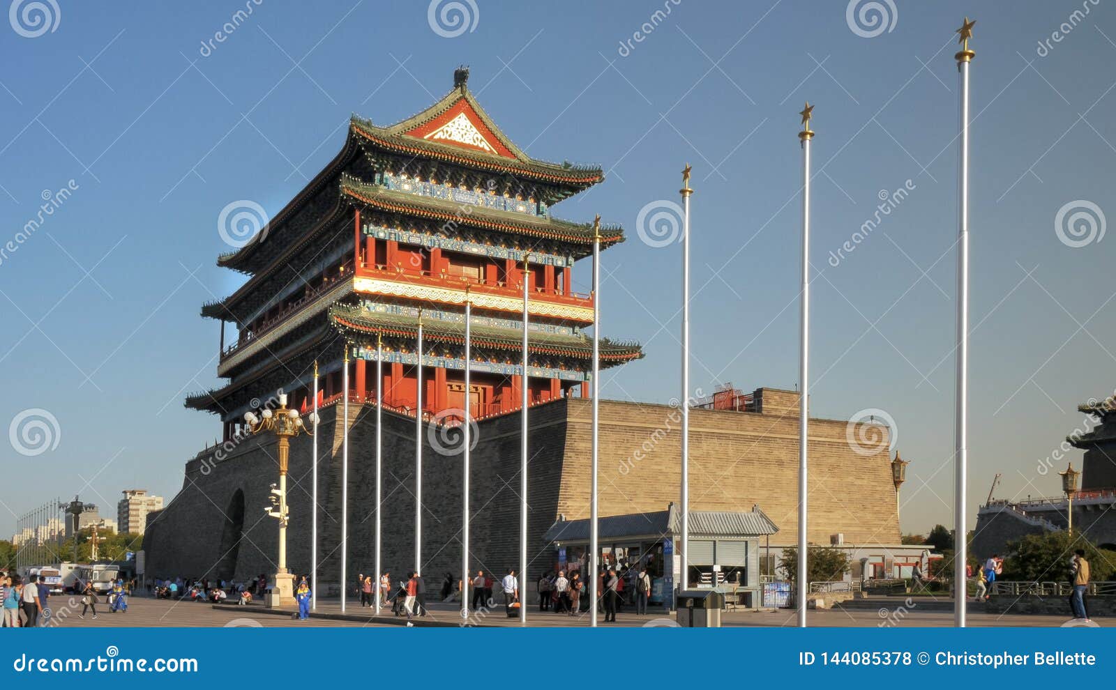 Wide View of the Qianmen Gate, Beijing Editorial Stock Photo - Image of ...