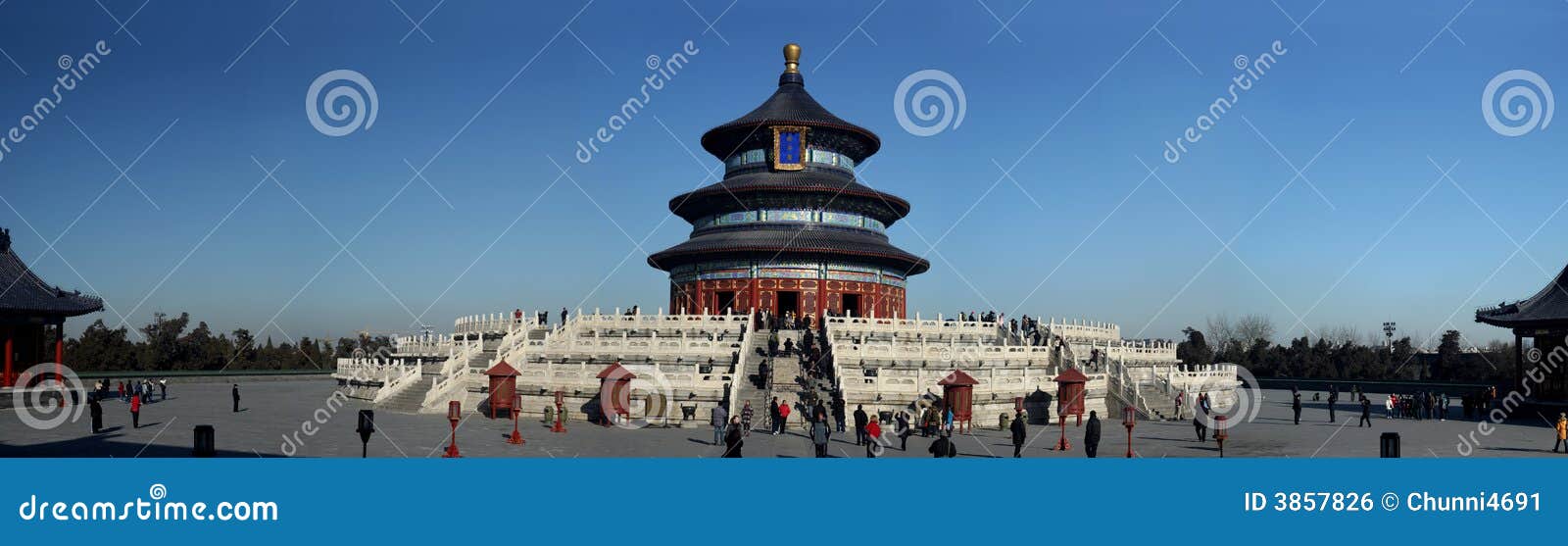 Wide View of Temple of Heaven Stock Photo - Image of built, culture ...