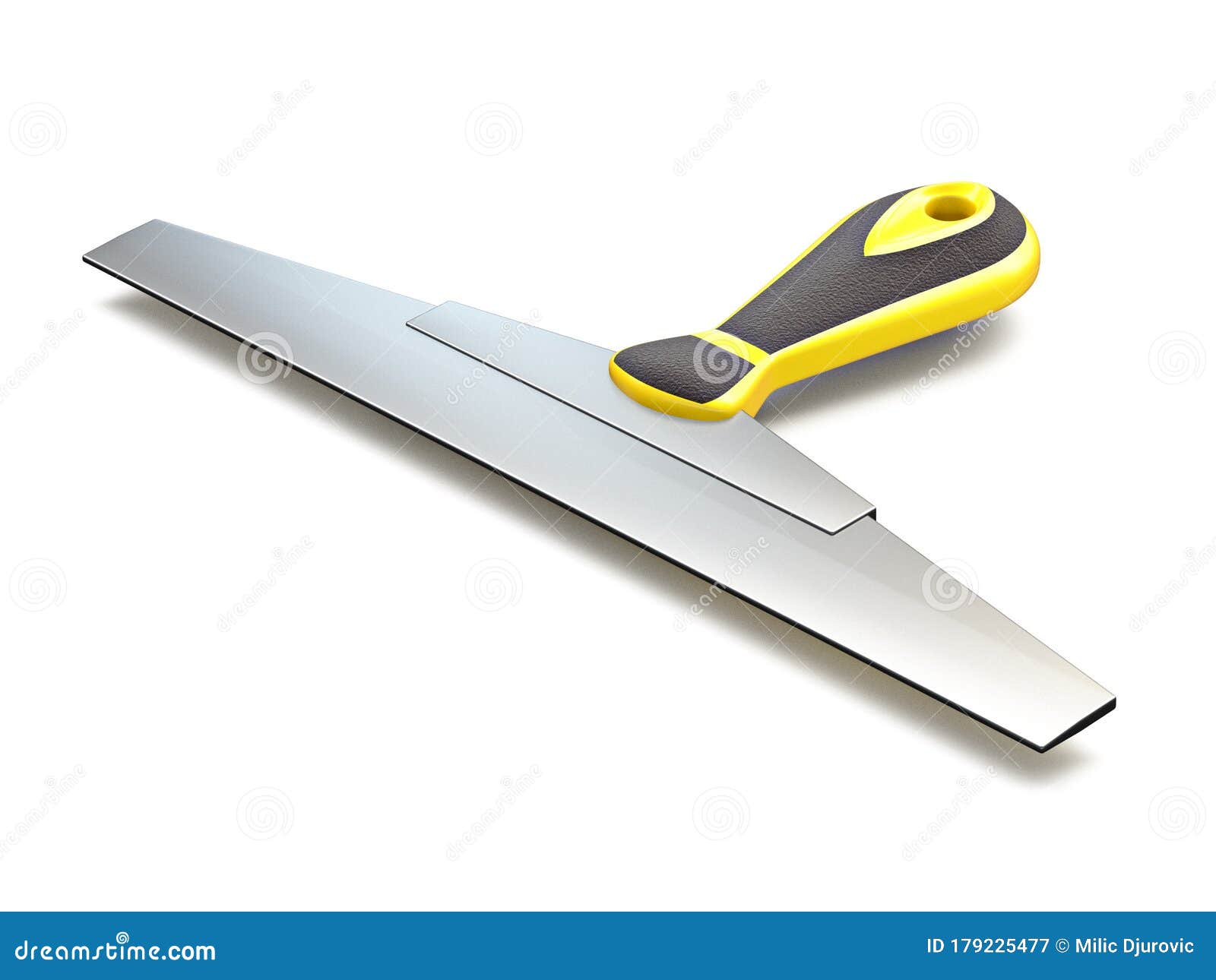 Wide wall scraper tool 3D stock illustration. Illustration of build ...