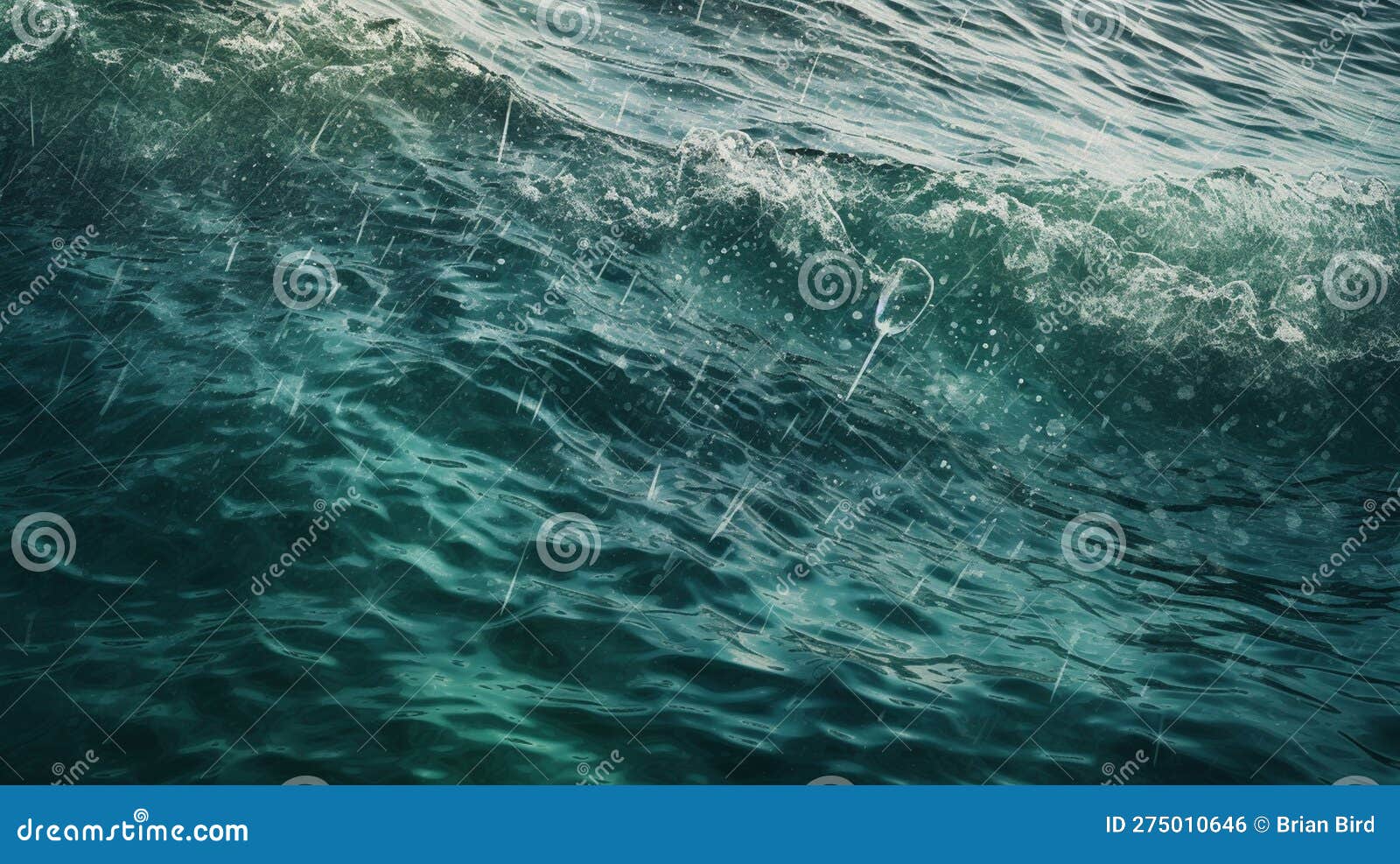 Wide Water Textured Banner Background Generative AI Stock Illustration ...
