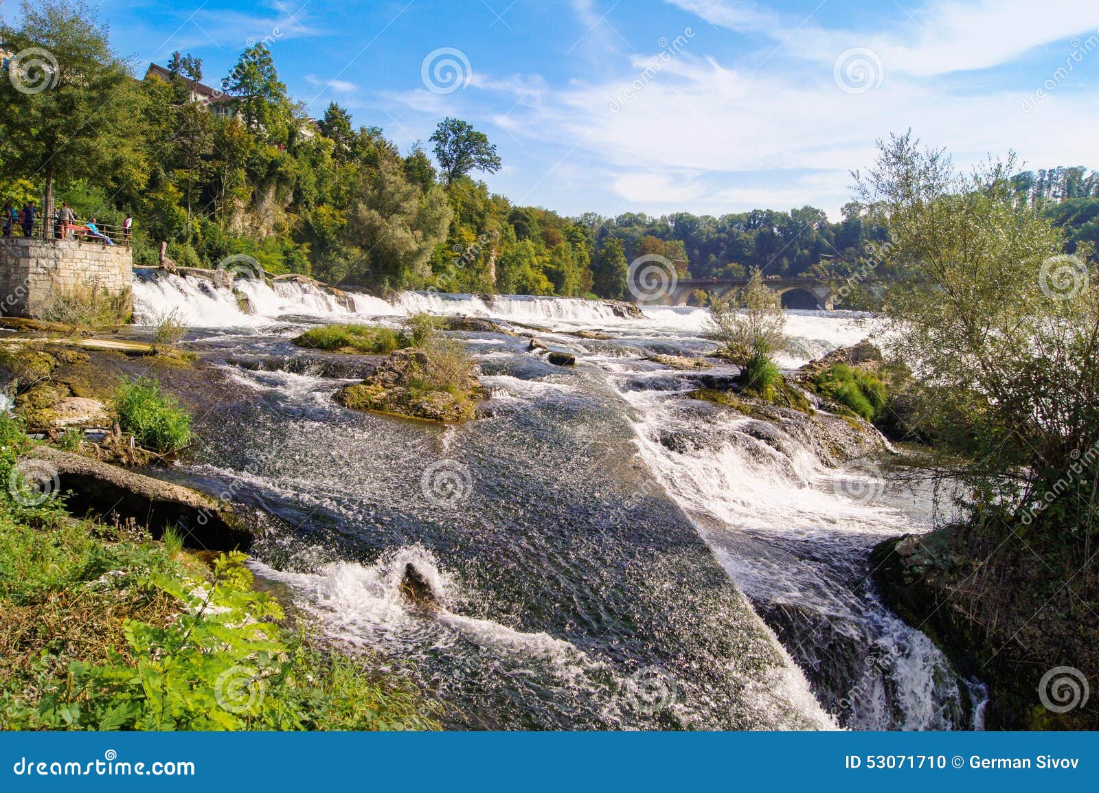 Wide waterfall rapids stock photo. Image of landscape - 53071710