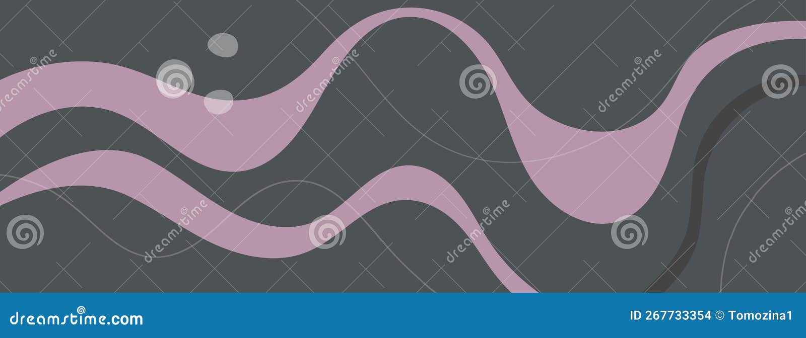 Wide Web Banner with Organic Curves and Texture Stock Vector ...